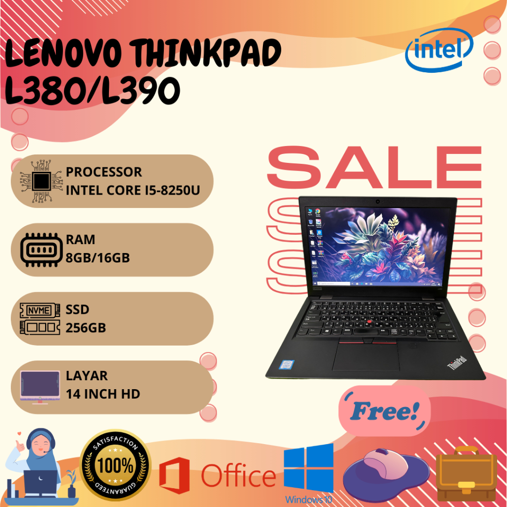 Jual Lenovo Thinkpad L390 Intel Core i5-8Gen Layar 14 Inch FHD Win 10 ...
