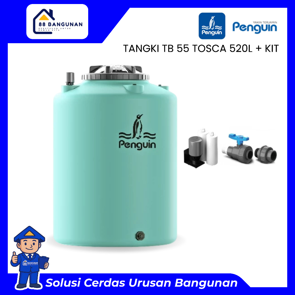 Jual Penguin Tangki Tandon Toren Air General Tank Set TB-55 520 Liter ...
