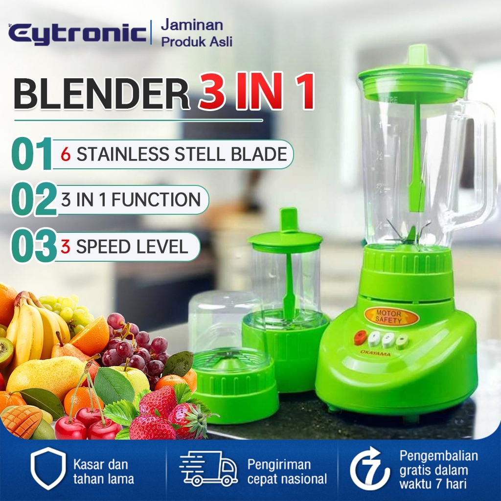 Jual portable 3IN1 YASAKA 08L 2IN1 PLASTIK BLENDER /BLENDER FOODGRADE ...