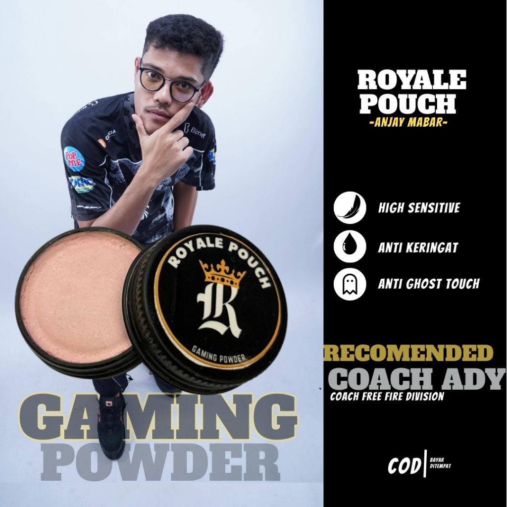 Jual Royale Pouch Bedak Gaming By Coach RRQ Ady Original Anti Keringat ...
