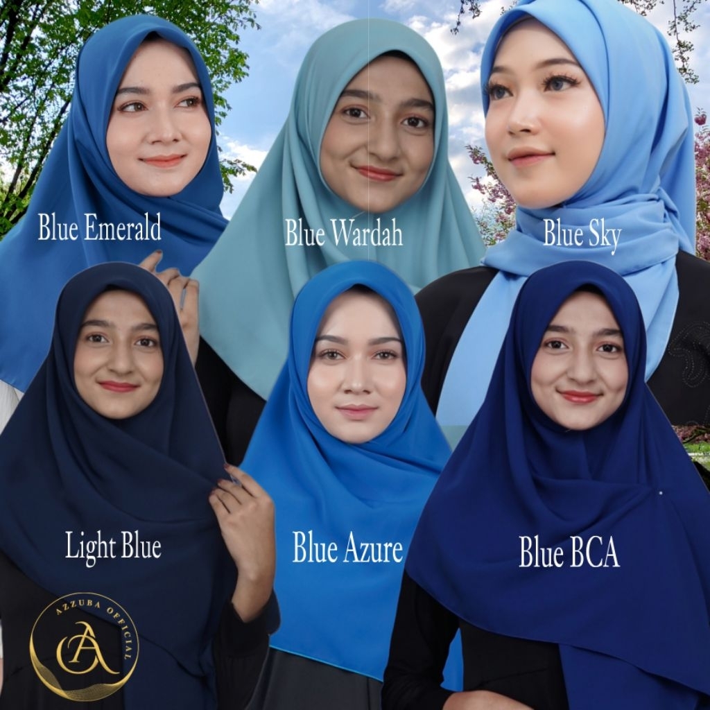 Jual Hijab segi empat WOLFIS BIRU EMERALD, BIRU WARDAH, BIRU LANGIT, BIRU DONGKER, BIRU AZURE ...