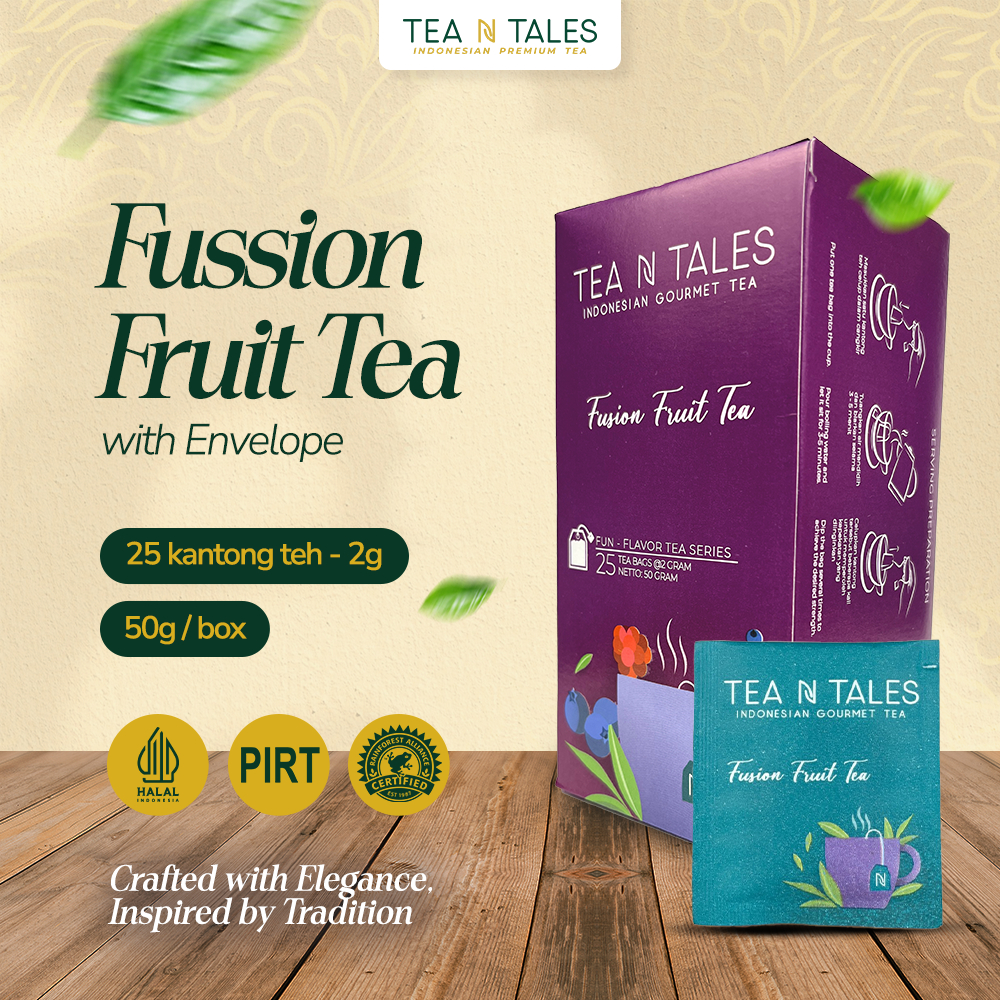 Jual TeaNTales Fusion Fruit Tea - Teh Celup Premium Rendah Kafein | 25 ...