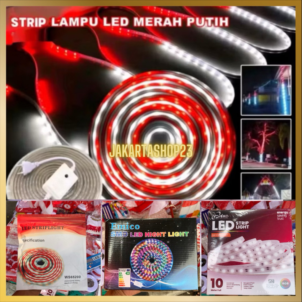 Jual Lampu LED strip Merah Putih 10m / Led strip Merah putih 17 Agustus ...