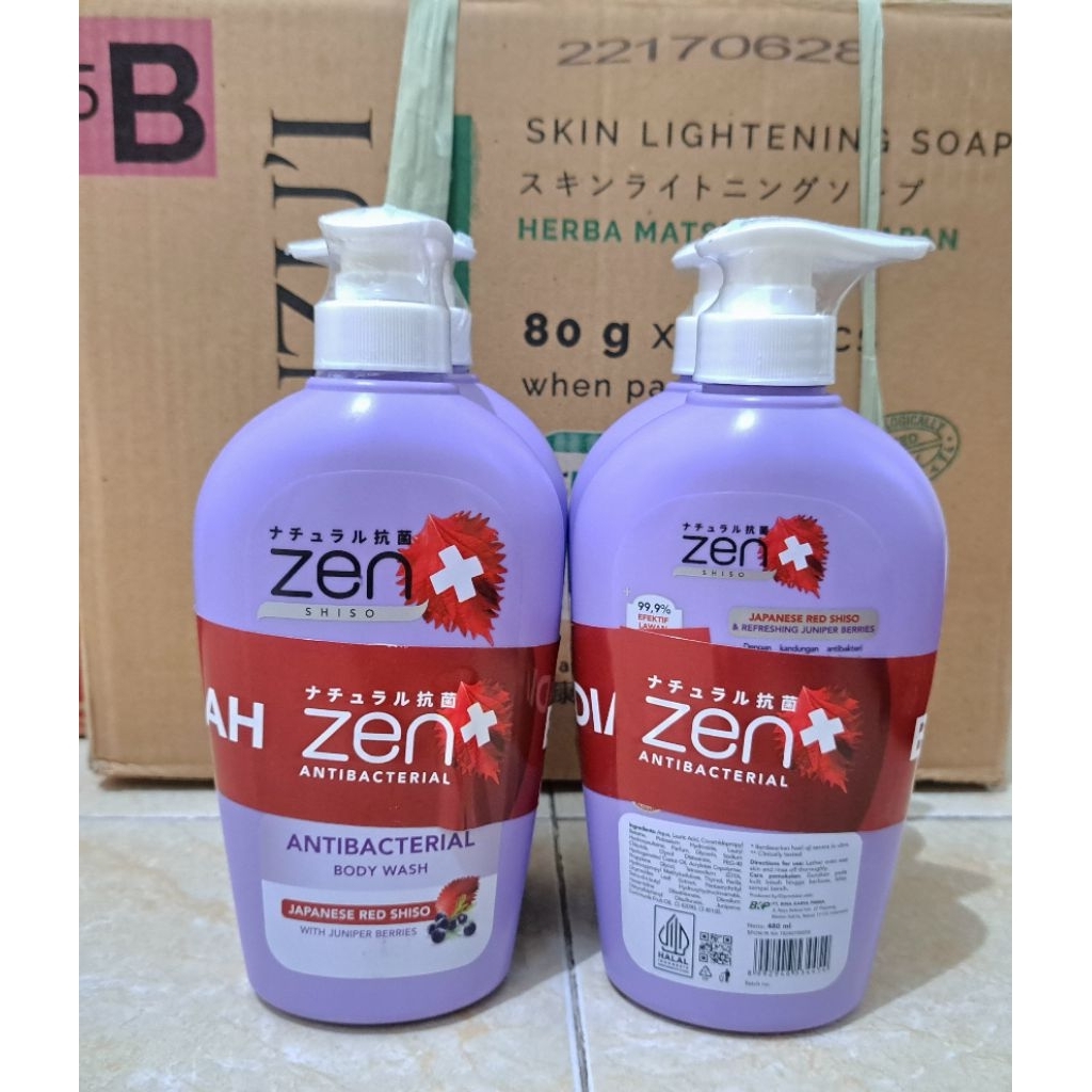Jual ZEN JAPENESE RED SHISO & JUPITER BERRIES BODY WASH BOTOL 480ML ...