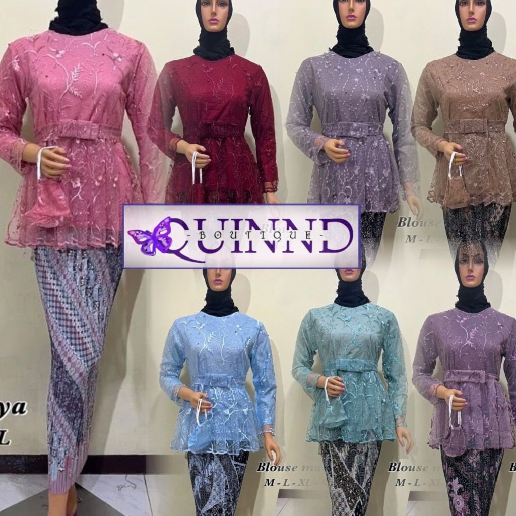 Jual (GRATIS ONGKIR) SET KEBAYA BLOUSE CANTIKA PITA TULLE MODERN / ONE ...