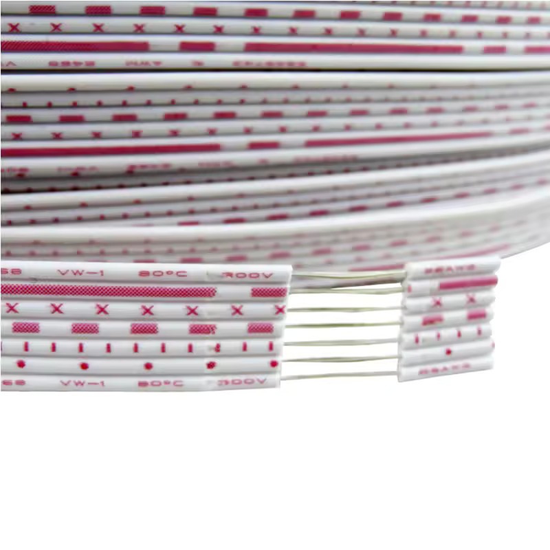 Jual Kabel Flat Pita 6 Pin Serabut Putih Tinned CU Warna Putih Merah ...