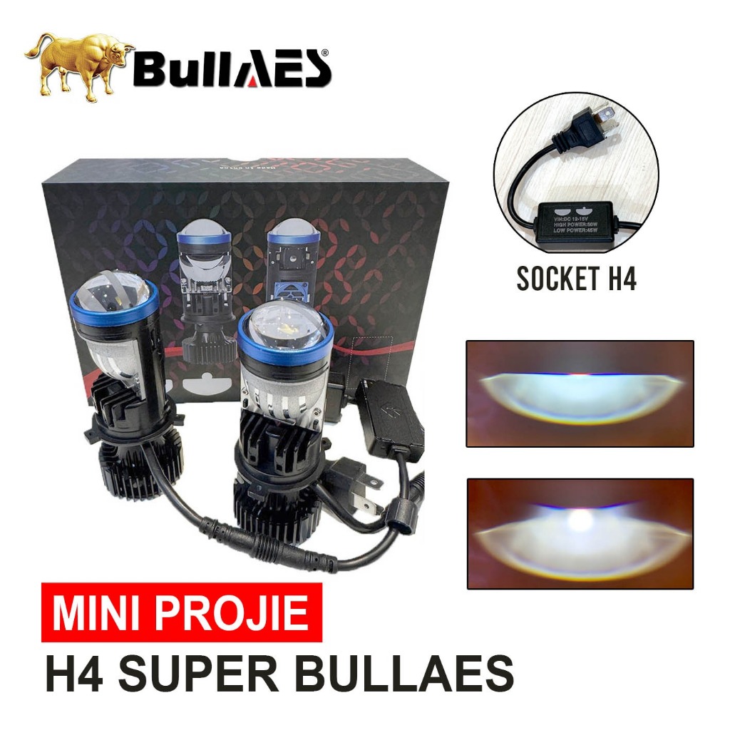 Jual Biled Mini AES H4 Super Bullaes Double Emitter Mini Projie Laser ...
