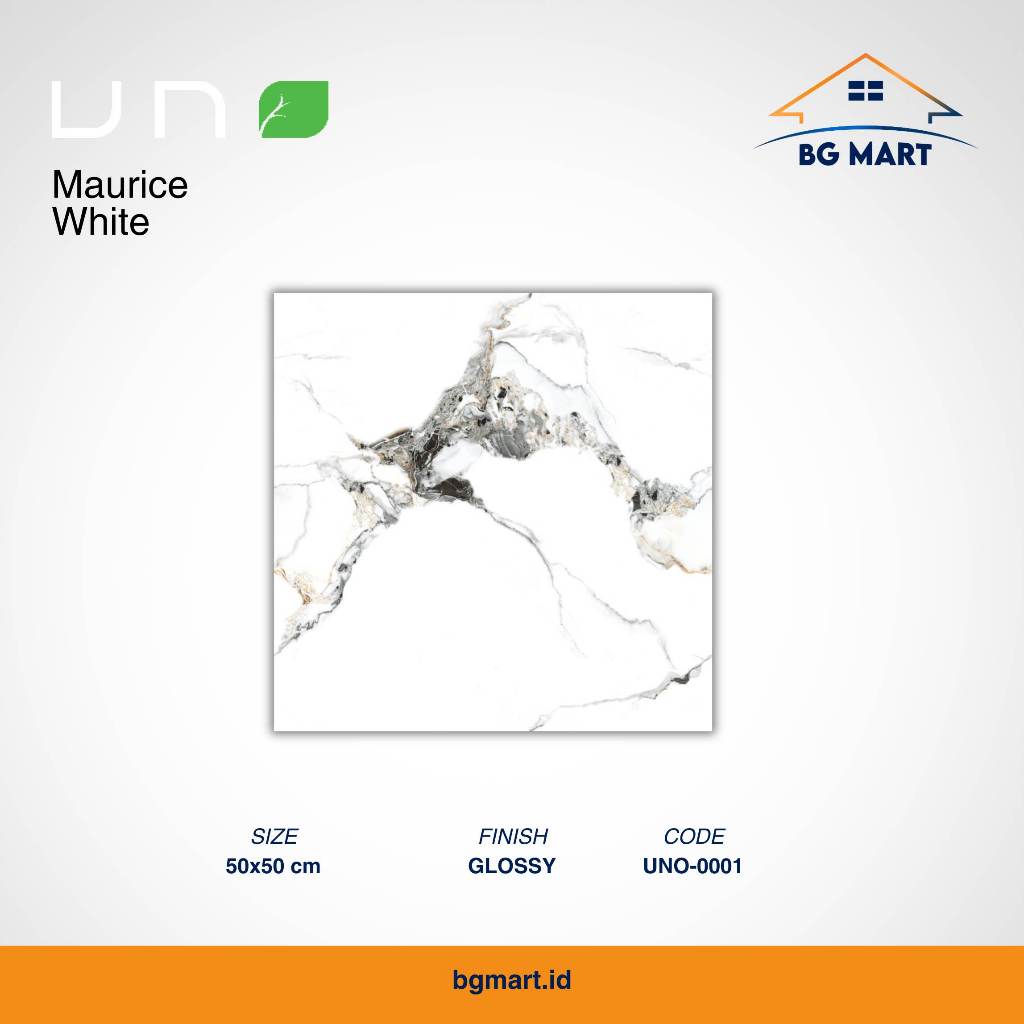 Jual UNO Keramik Lantai 50x50 Maurice White | Shopee Indonesia