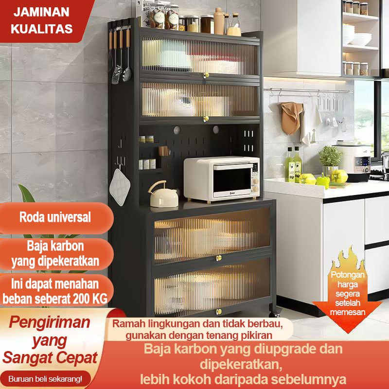 Jual Lemari Dapur Lemari Piring Minimalis Rak Dapur Serbaguna Kabinet ...