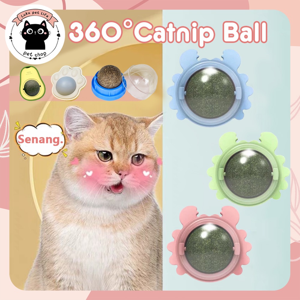 Jual Bola Catnip Kucing Alpukat Rotating Mainan Catnip Balls Cat Mint ...