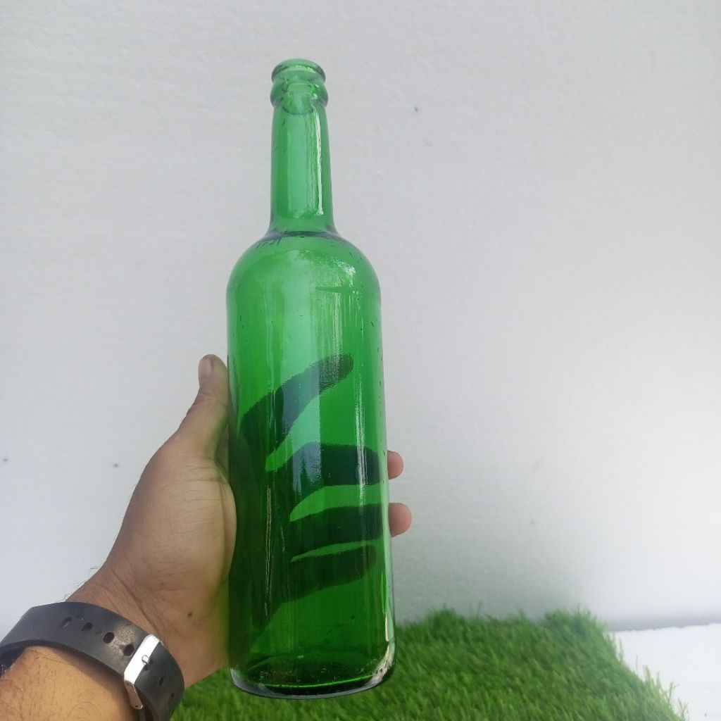 Jual Botol kaca hijau 600ml paket 10 pcs botol Kawa kawa botol polos ...