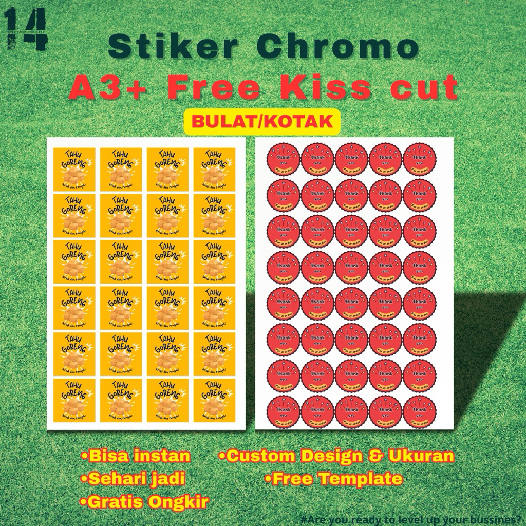 Jual Cetak Stiker A3+ Chromo Premium (Free Cutting)| Custom | Bulat ...