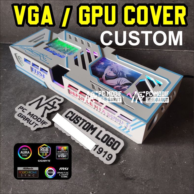 Jual COVER VGA GPU COVER ANIME EDITION CUSTOM LOGO 3 PIN ARGB SYNC PC ...