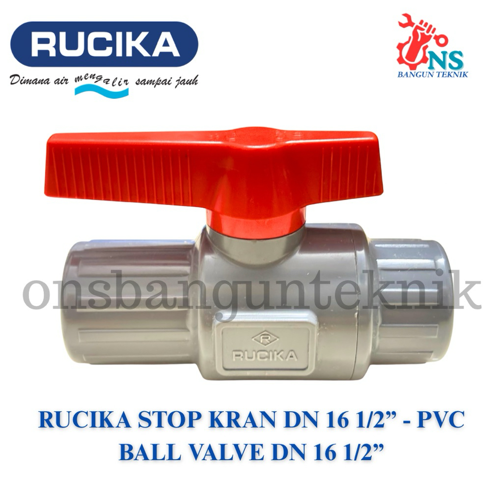 Jual RUCIKA STOP KRAN - PVC BALL VALVE 1/2”, 3/4”, 1” | Shopee Indonesia