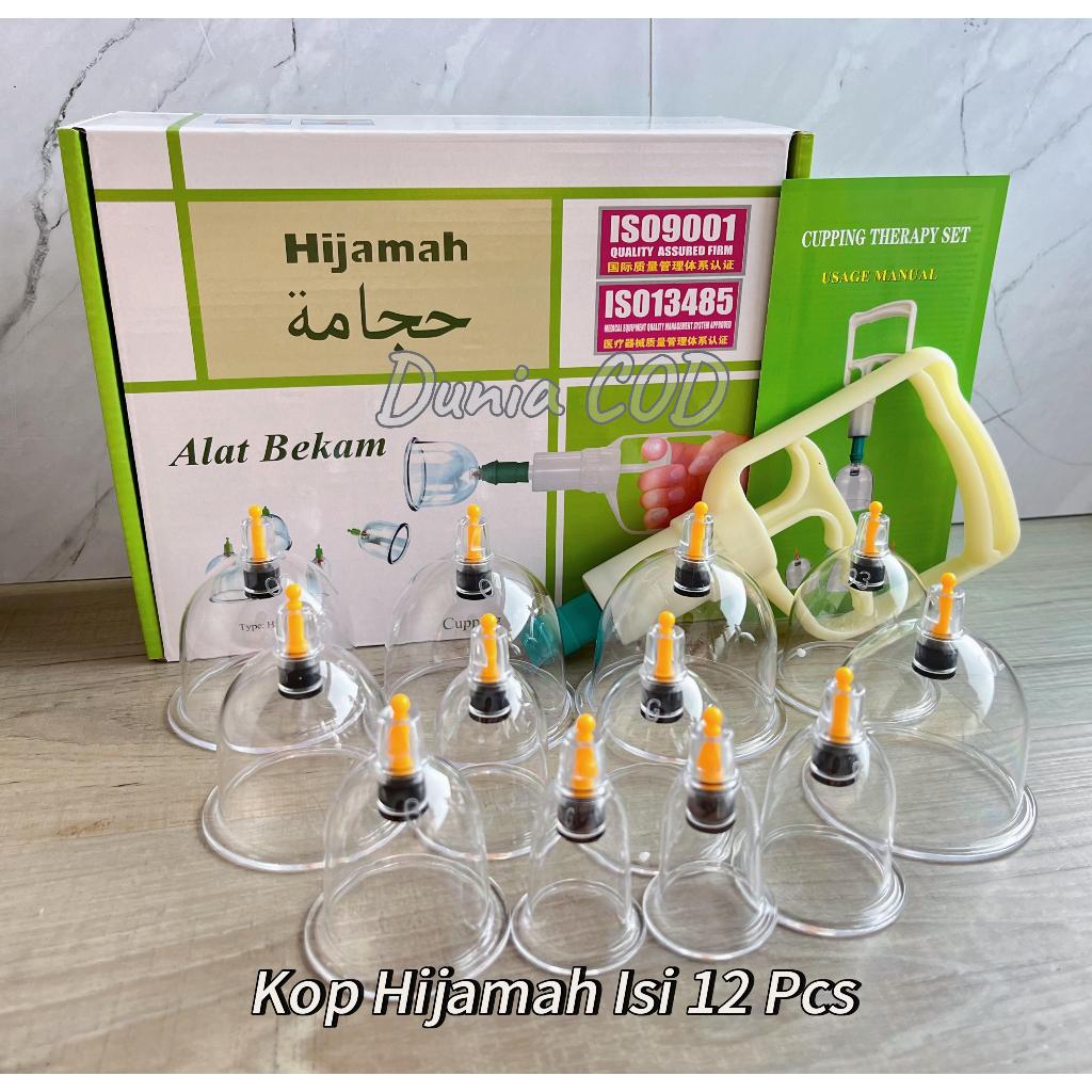 Jual Kop Angin Hijamah Isi 12 Pcs / Alat Bekam Set Isi 12 / Alat Kop ...