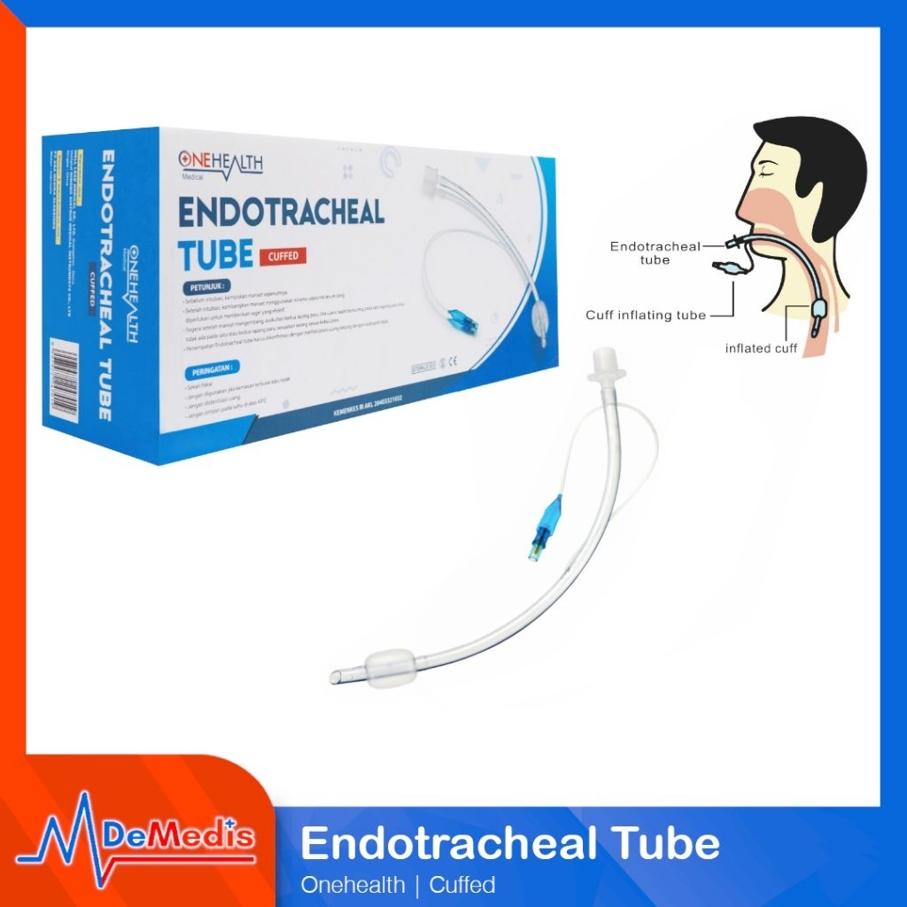 Jual ONEHEALTH Endotracheal Tube Cuffed ETT Cuff Selang Pernafasan ...