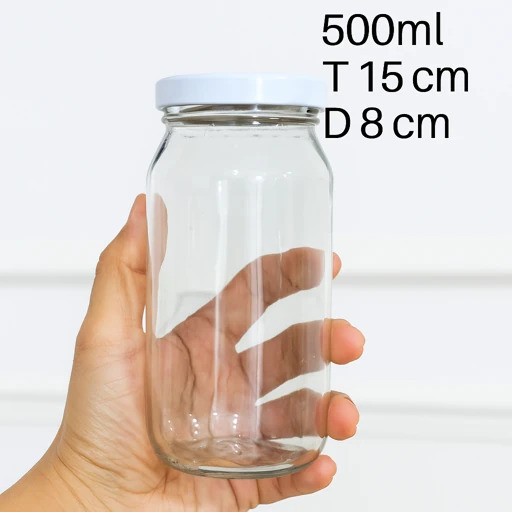 Jual /10 PCS 500ml Botol jar 500 ml baru + tutup seng gold / botol ...