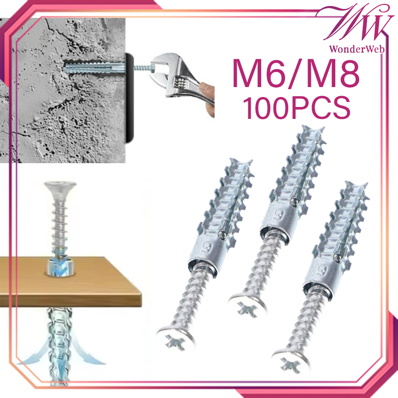 Jual 100set Angkur Baut Pengait Skrup Tembok M6/M8 Angkur Baut Tembok ...