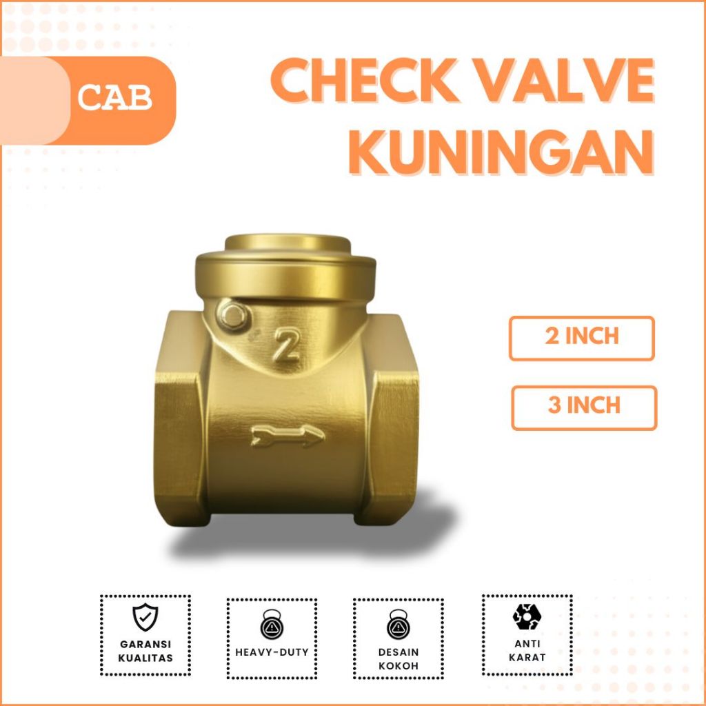 Jual CAB Check Valve 2INCH 3INCH / Katup Cek Otomatis Satu Arah Anti ...