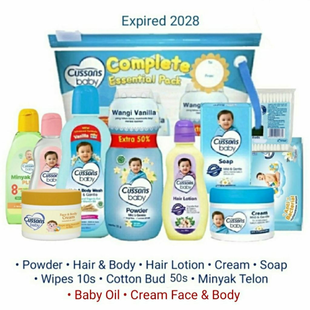 Jual Cussons Baby 10 in 1 | 9 in 1 | 8 in 1 Complite Essential Pack ...