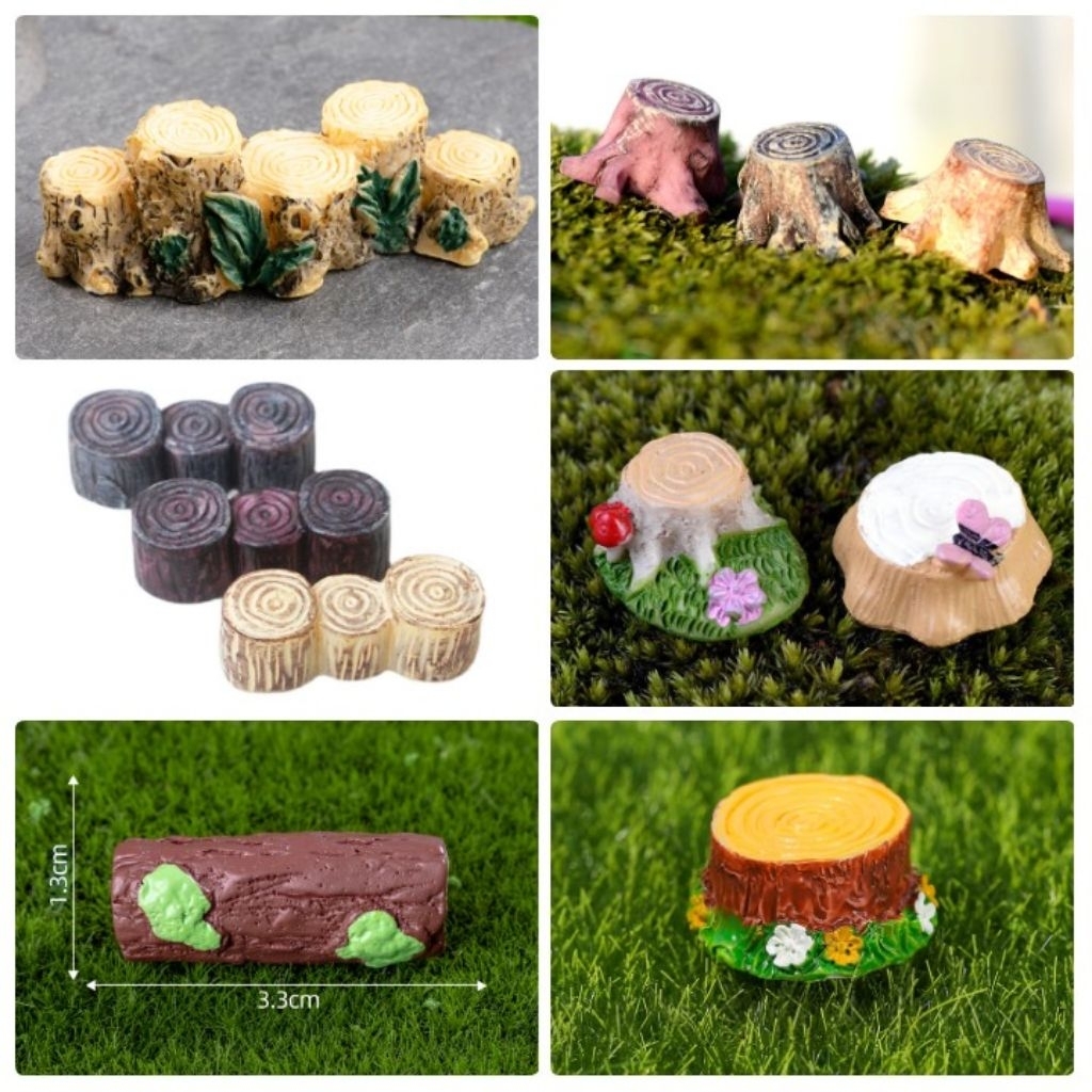 Jual 1pc Miniatur Aneka Tunggul Pohon MINI Ornamen Akar Batang Maket ...