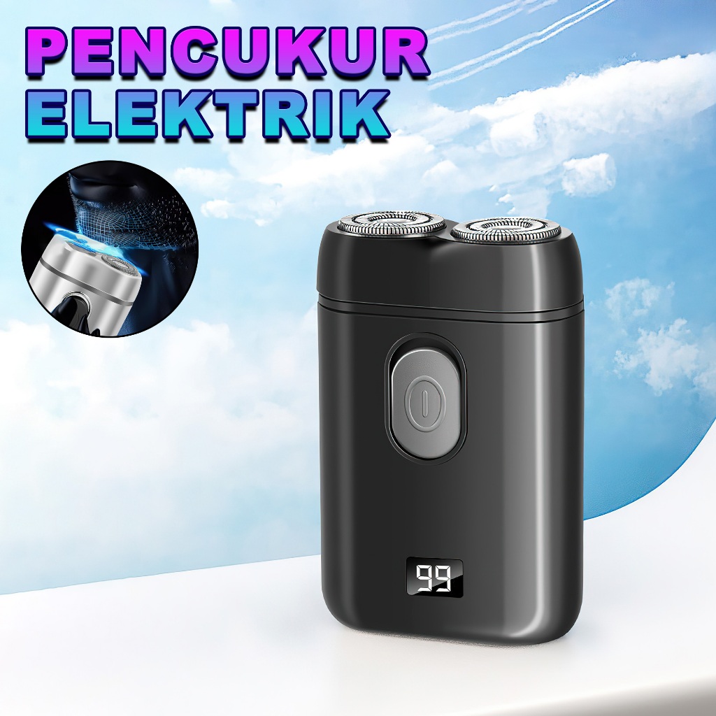 Jual Alat Cukur Elektrik Pria USB Charge Mini Portable Shaver Alat ...
