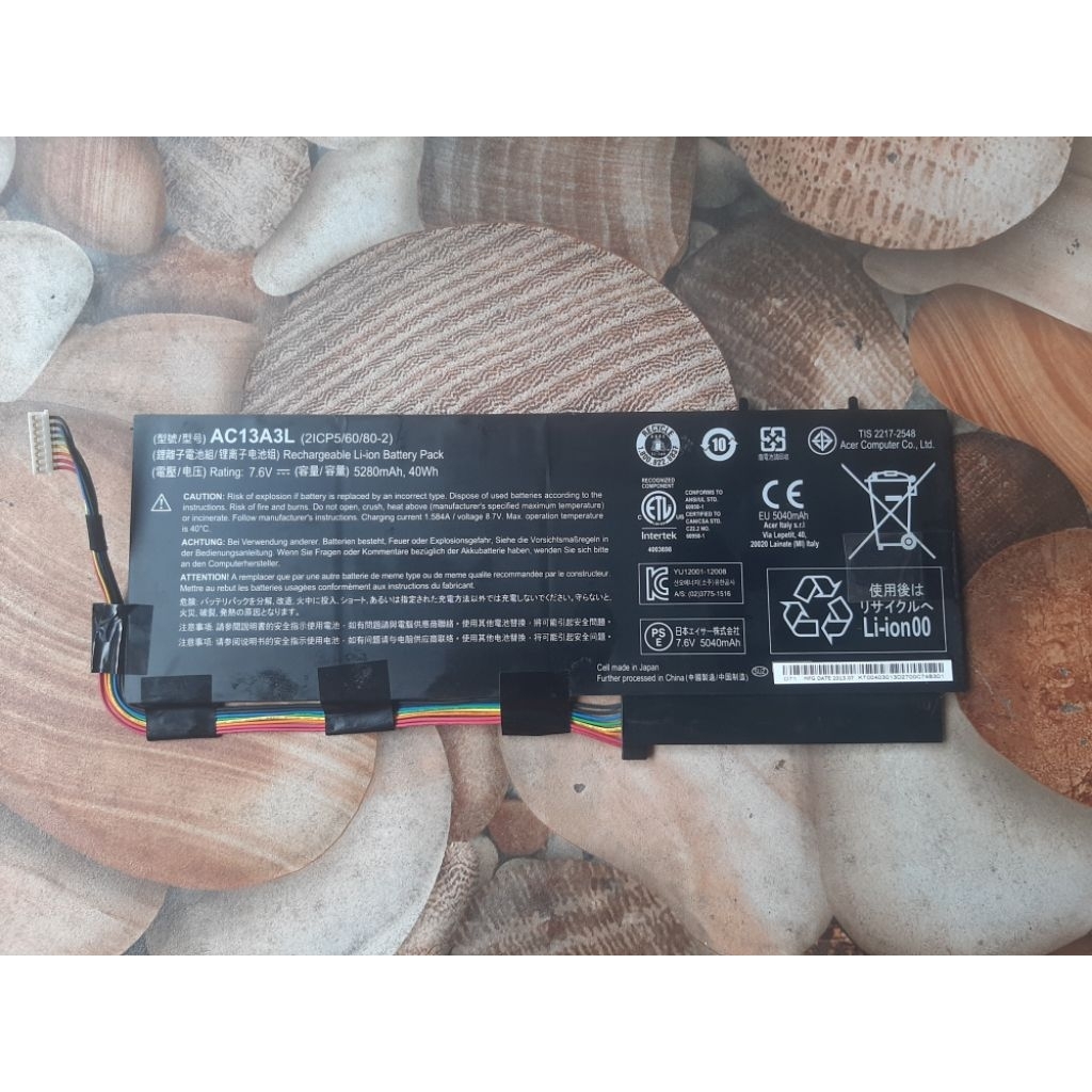 Jual Baterai, Battre Laptop Acer Aspire P3, Model : AC13A3L ( 2ICP5/60/ ...