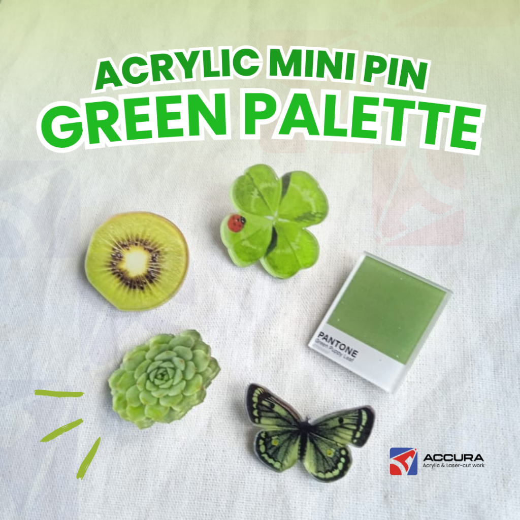 Jual PIN AKRILIK AESTHETIC GREEN PALETTE | BROS PIN AKSESORIS TAS | Pin ...