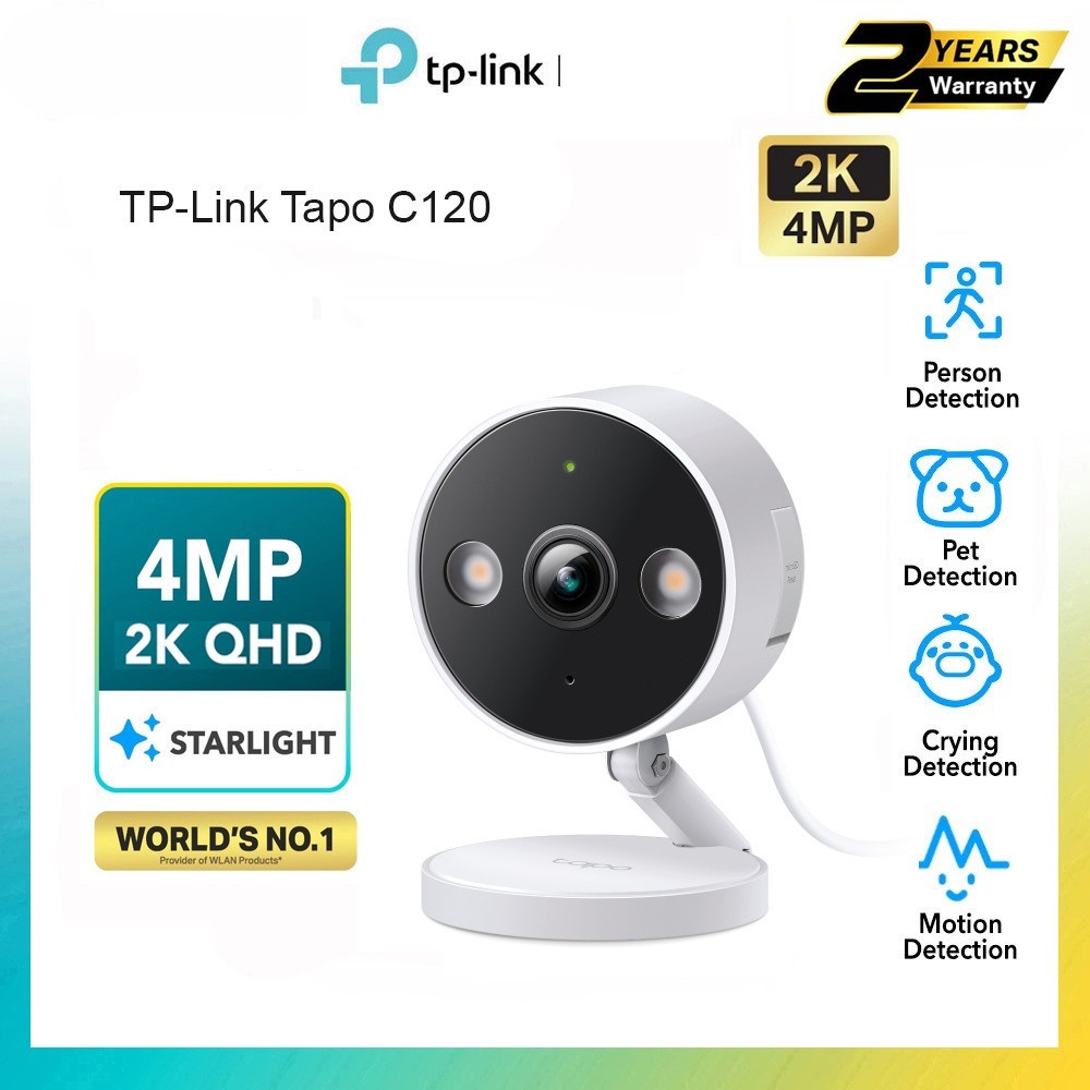 Jual TpLink Tapo C120 2K | Indoor/Outdoor Wi-Fi Home Security Camera ...