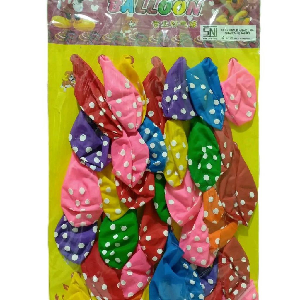Jual Balon motif pulkadot isi 40pcs | Shopee Indonesia