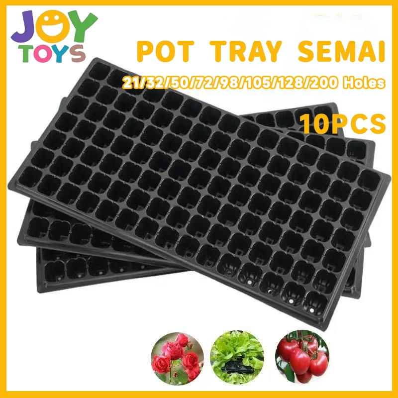 Jual JOY 10PCS Tray Semai Pot Tray Penyemaian Bibit Tanaman 21/32/50/72 ...