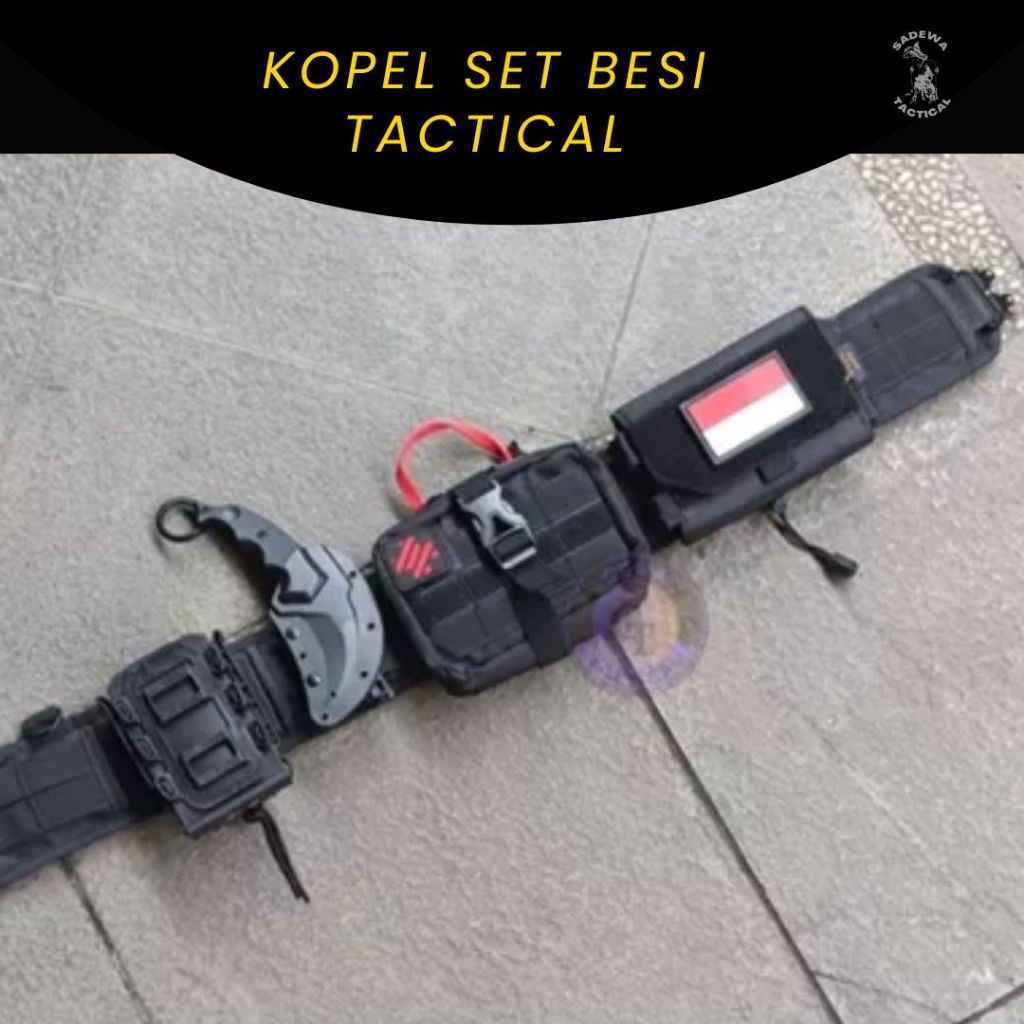 Jual Kopel Set Besi Tactical 1set Lengkap/ Kopel Set Besi Lengkap Hitam ...