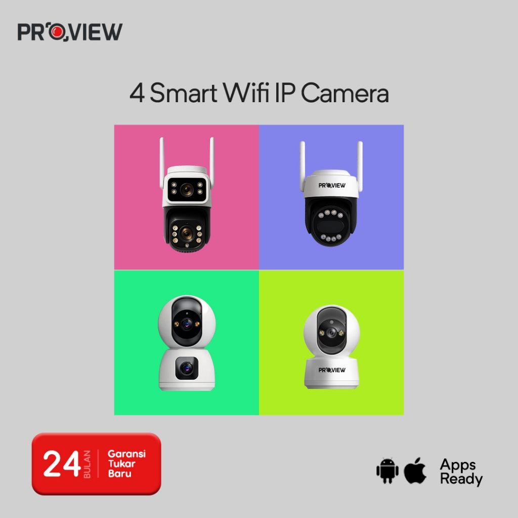 Jual PROVIEW CCTV Wifi Outdoor Indoor PTZ Single Dual Lens Kamera Jarak ...