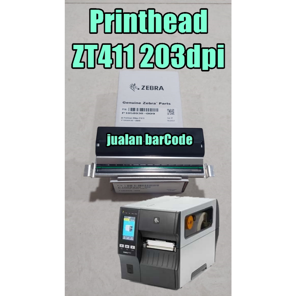 Jual PRINTHEAD PRINTER INDUSTRI ZEBRA ZT411t / ZT411 203dpi DAN HEAD ...