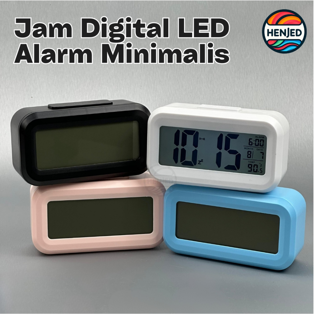 Jual Jam Meja Digital Kecil LED Alarm Bunyi Keras Smart Clock Belajar ...