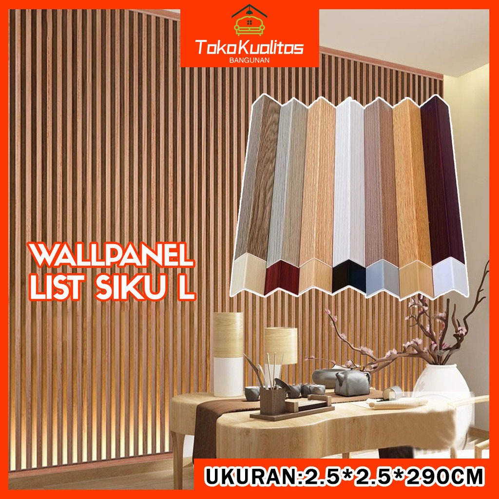 Jual LIST SUDUT SIKU L WPC WALLPANEL Trim panel dinding Garis sudut ...