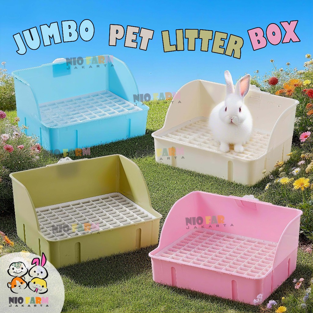 Jual NIOFARM - Pet Litter Box Jumbo - Litter Box Kelinci - Pet Toilet ...