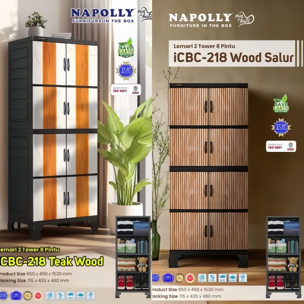 Jual NAPOLLY ICBC 218 TEAK WOOD/NAPOLLY ICBC 218 WOOD SALUR/LEMARI ...