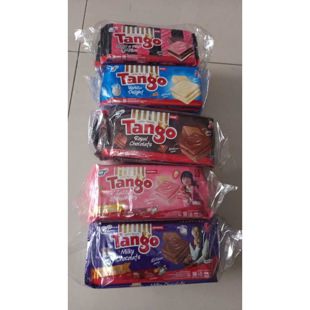 Jual Wafer TANGO Bite Size 35gr (harga 1pack isi 10pcs) 5 Varian Rasa ...