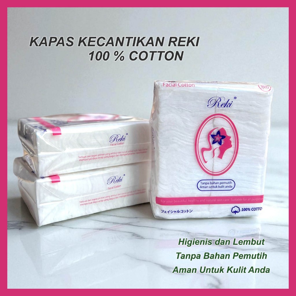 Jual Kapas Kecantikan REKI 100% Cotton 35 gr / Kapas Pembersih Wajah ...