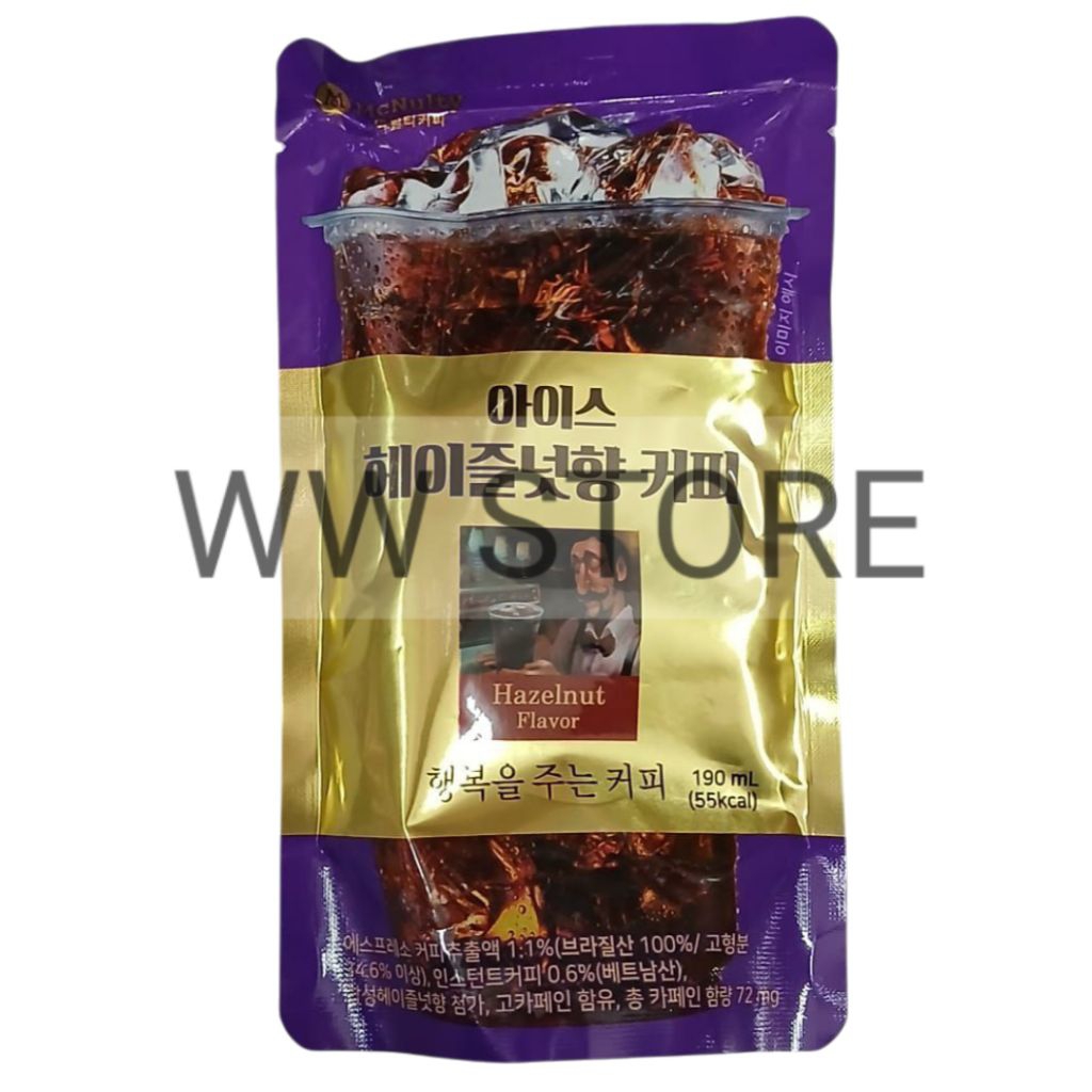Jual Minuman kopi rasa kacang hazel Korea Korean McNulty Ice Americano ...
