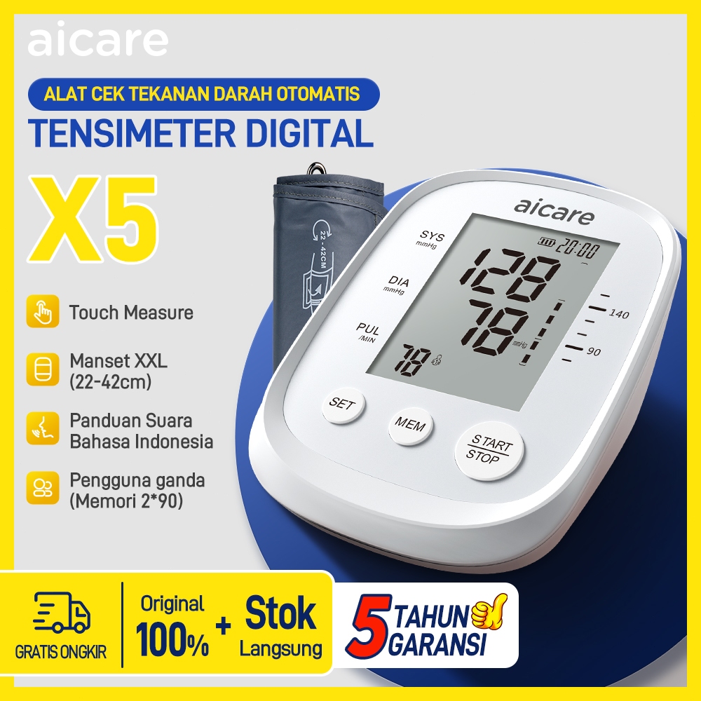 Jual Akurat Tensi Digital Lengan Atas Manset Besar 22-42cm Portabel ...