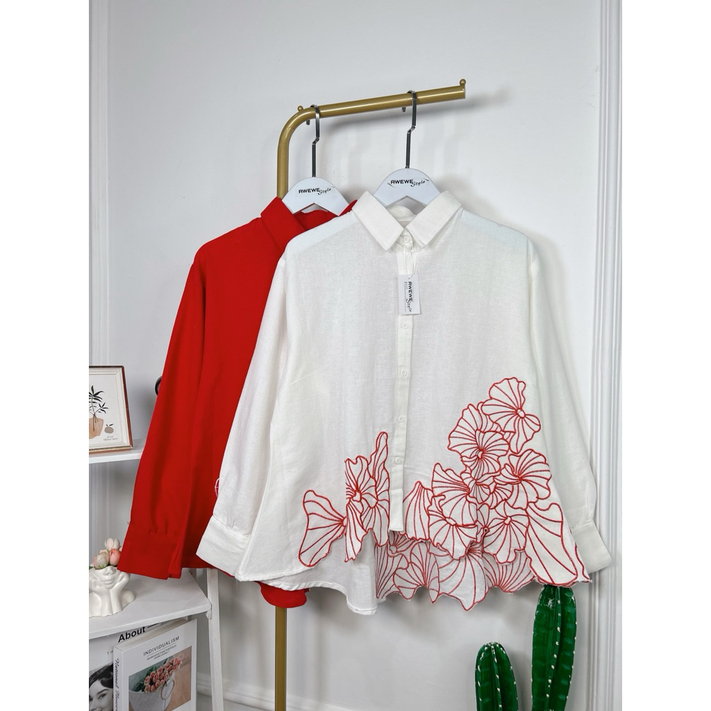 Jual Vista Blouse Kemeja Merah putih kemerdekaan | Shopee Indonesia