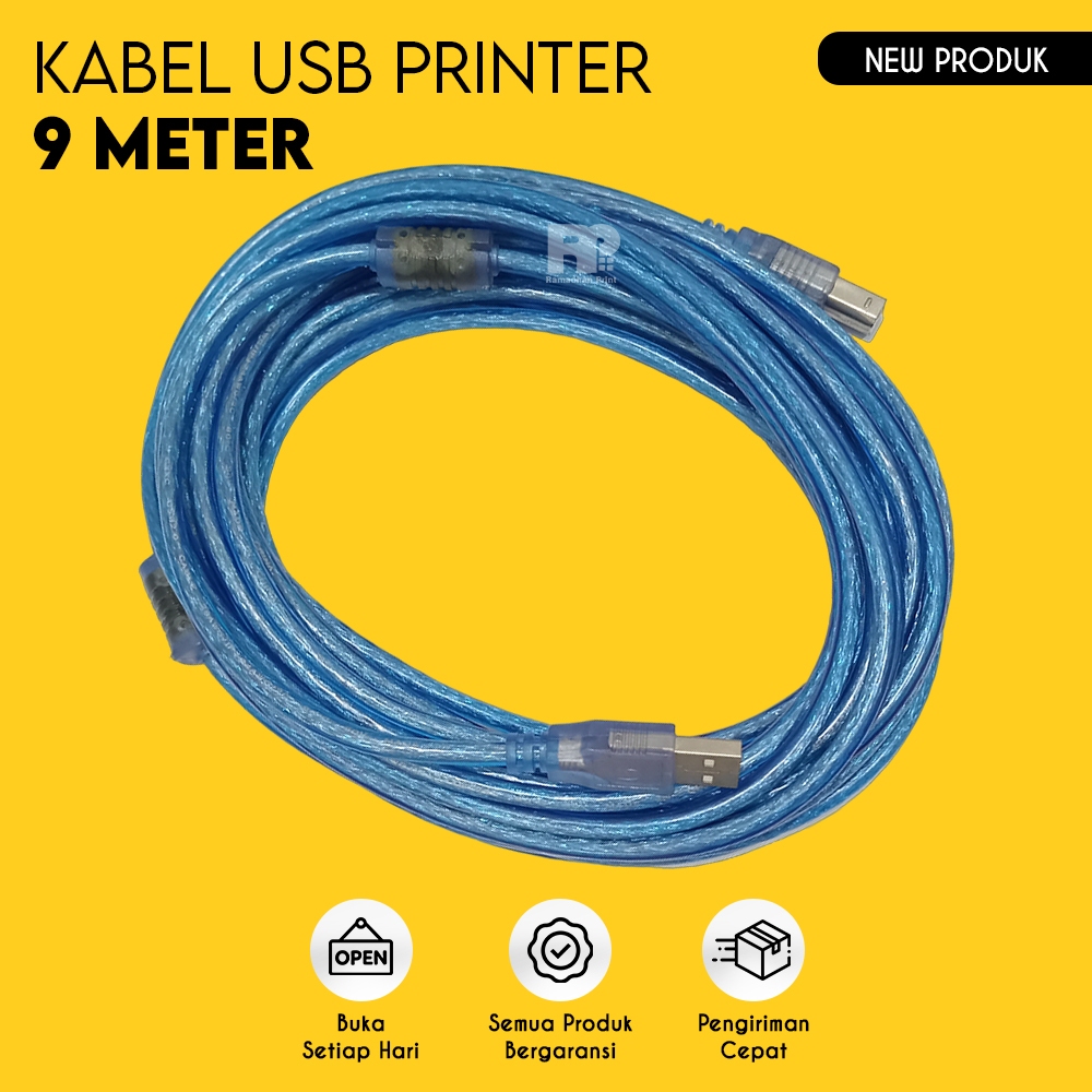 Jual Kabel Usb Semua Merk Printer New Ukuran 9m / 4,4m 2,8m Meter Kabel ...