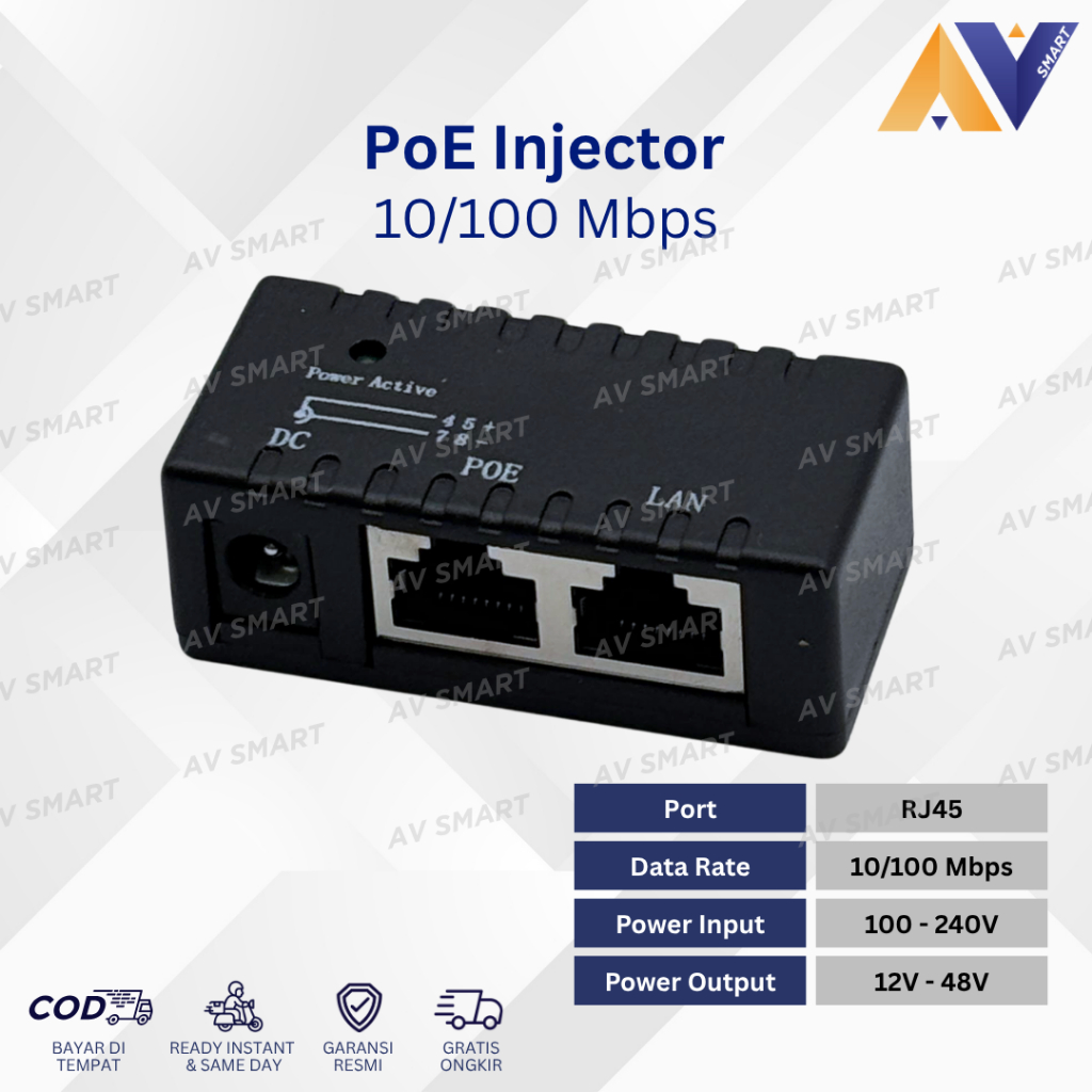 Jual PoE Injector 10/100/1000 Mbps Passive Power over Ethernet Adapter Splitter Module | Shopee ...