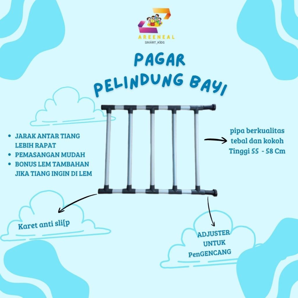 Jual Pagar Pelindung Bayi PVC | Pagar Penghalang Pintu Untuk Bayi PVC ...