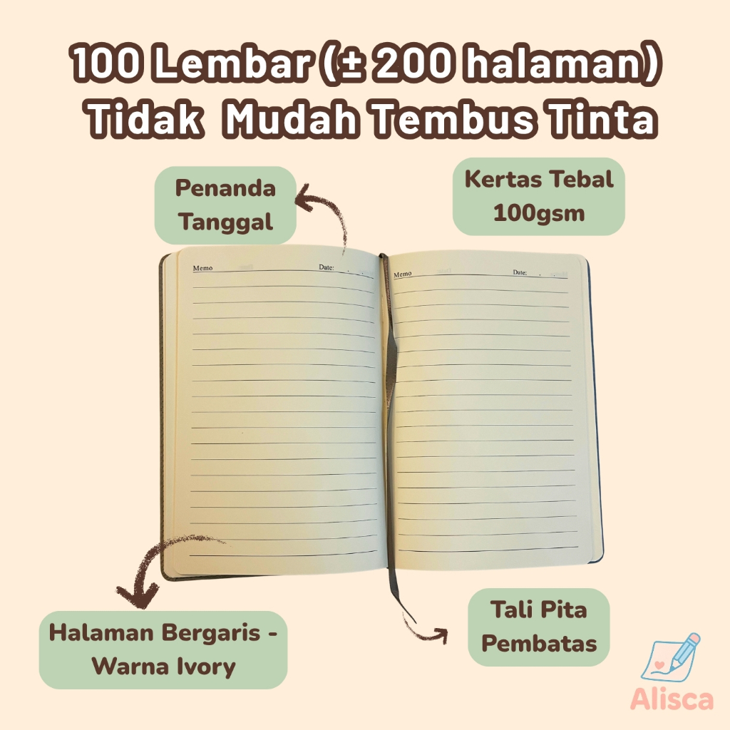 Jual Agenda Kain A5 100 Lembar Dicai 740-25 - Splice Note Elegan | Buku ...