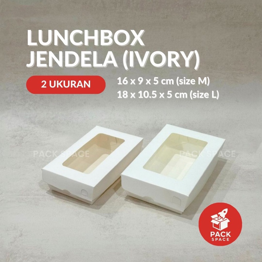 Jual Paper Lunch Box Ivory Laminasi JENDELA Size M L Ivory Food Grade ...