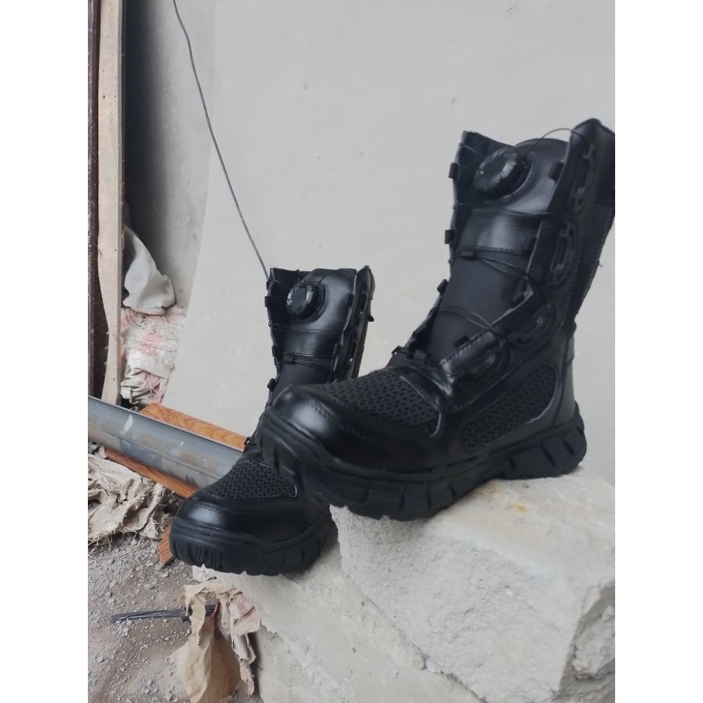 Jual Sepatu Safety Pdl kulit Tali Putar Model Jaring Tawon | Shopee ...
