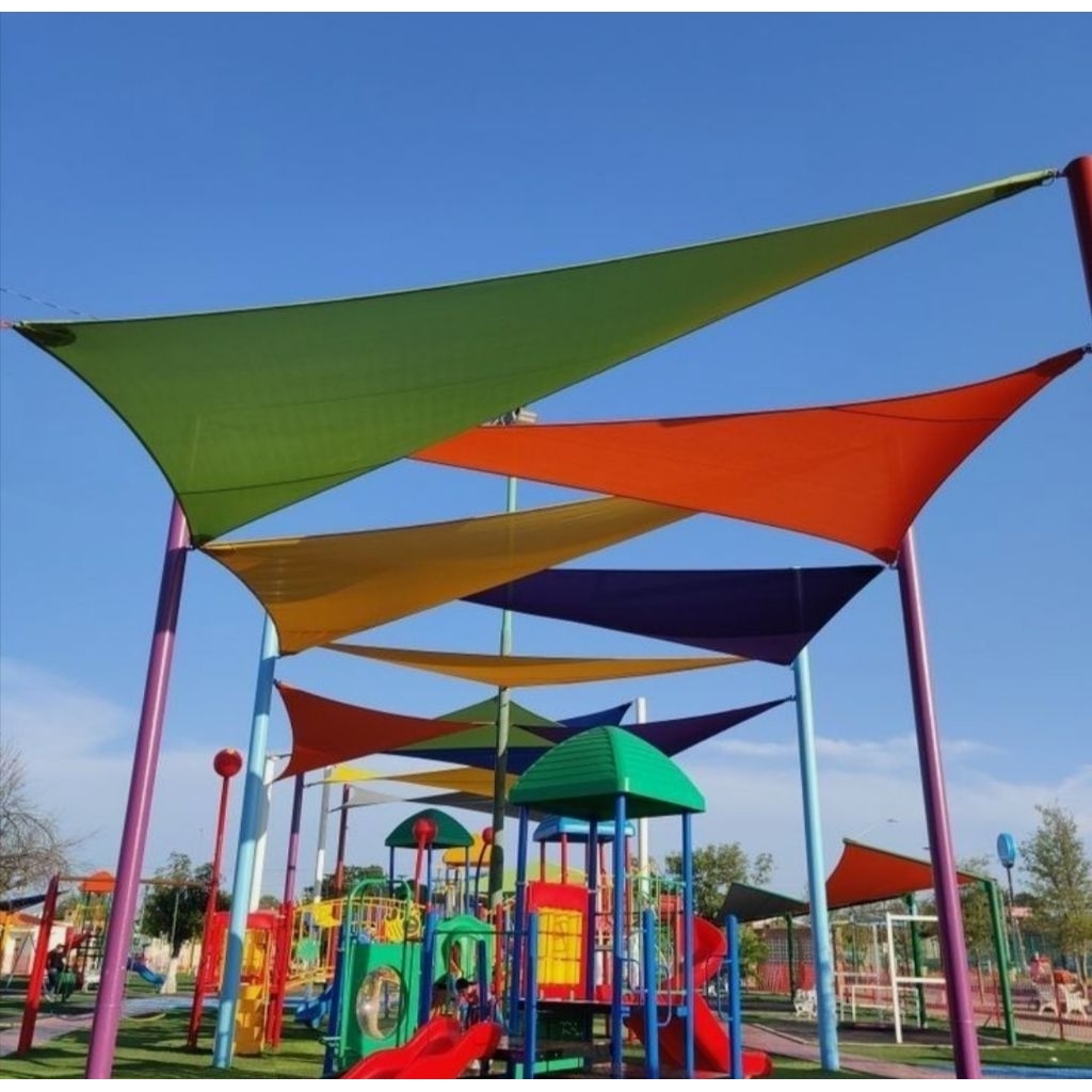 Jual baru tenda kanopi awning taman bentuk segitiga ukuran 1,5x2x2 ...